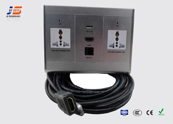 Noir/prise de Hdmi alliage d'aluminium d'argent avec la prise multi électrique