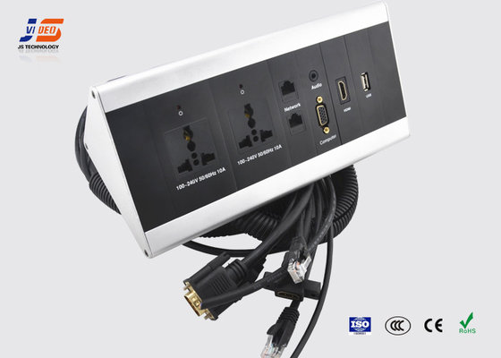 Noir/prise de Hdmi alliage d'aluminium d'argent avec la prise multi électrique