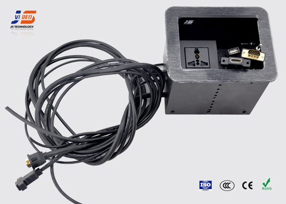 Couvercle de table électrique de glissière de coffret de câble de VGA RCA avec les ports audio de 3.5mm