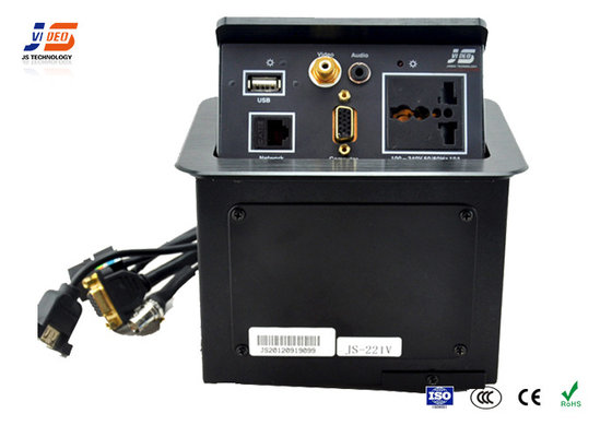 Prise de puissance de bureau de boîte de table en aluminium visuelle audio d'interconnexion