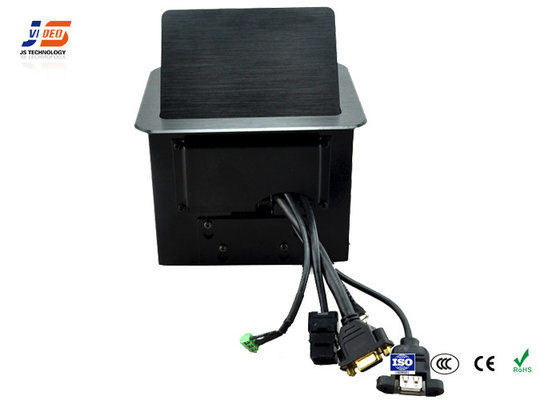 Prise de puissance de bureau de boîte de table en aluminium visuelle audio d'interconnexion