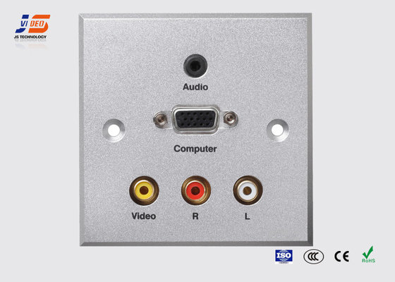 Plat de mur multi de médias de VGA connexions visuelles et audio de RCA plaqué or