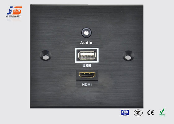 Plat de mur multi de médias pour le bureau, RJ45 USB panneau de 86 x 86 millimètres fixé au mur