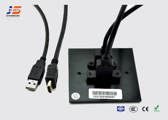 Plat de mur multi de médias pour le bureau, RJ45 USB panneau de 86 x 86 millimètres fixé au mur