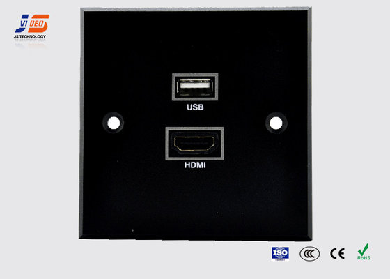 Plat de mur multi de médias pour le bureau, RJ45 USB panneau de 86 x 86 millimètres fixé au mur