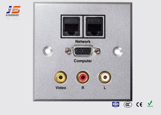 plat de mur multi de 2 médias de x RJ45 VGA pour la connexion audio composée de réseau
