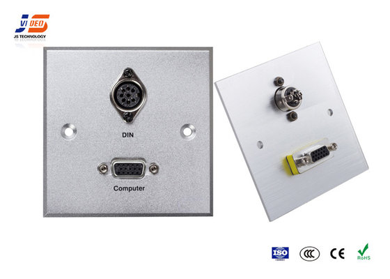 Plat de mur multimédia DIN de connecteur audio de HDMI VGA pour la salle de conférence