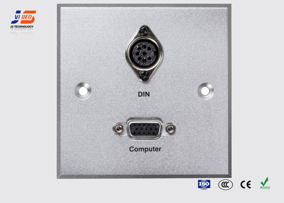 Plat de mur multimédia DIN de connecteur audio de HDMI VGA pour la salle de conférence