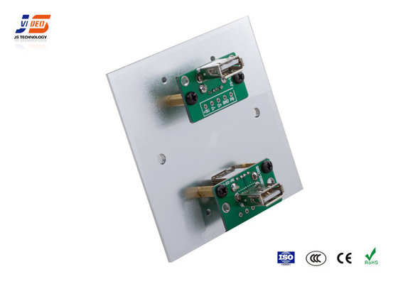 Plat de mur multi de médias de charge d'USB pour le chargeur de téléphone, plaque avant