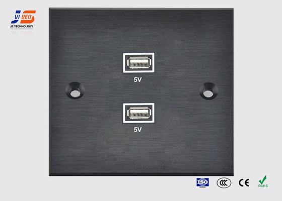 Plat de mur multi de médias de charge d'USB pour le chargeur de téléphone, plaque avant