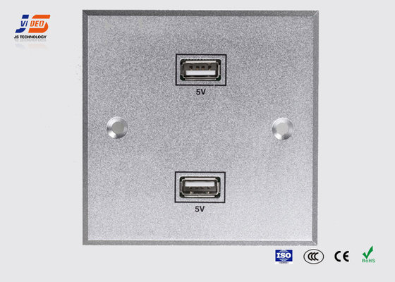 Plat de mur multi de médias de charge d'USB pour le chargeur de téléphone, plaque avant