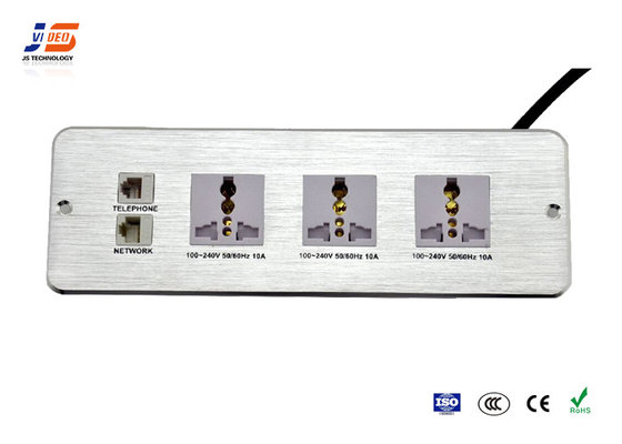 Prise multi de plat de mur des médias HDMI VGA avec la puissance, audio 50/60 hertz de 3.5MM