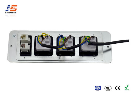 Prise multi de plat de mur des médias HDMI VGA avec la puissance, audio 50/60 hertz de 3.5MM