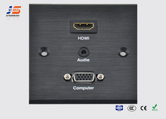 Plat de mur multi de médias de VGA HDMI de souffle de sable, prise audio de multimédia de 3.5mm USB