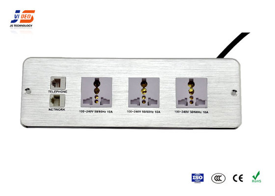 Prise multi personnalisable en aluminium de prise murale d'USB de plat de mur de médias
