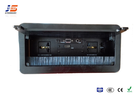 Prise de table de table HDMI noire/d'argent de coffret pour la conférence