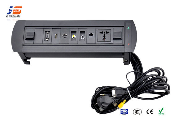 Interface visuelle audio de coffret de prise électrique de table en aluminium de secousse
