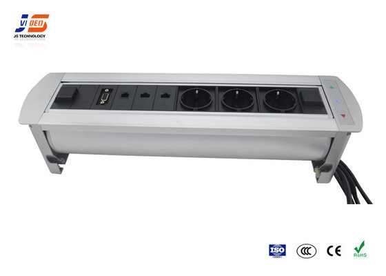 Boîte de table motorisée encastrée HDMI VGA RJ45 poids du commerce d'interconnexion