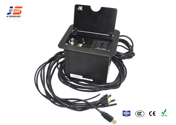 Débouché HDMI, prises universelles de câble de bureau de couvercle de Fliping de Tableau de conférence de prise de puissance