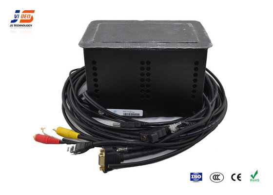 Boîte de débouché de câble de bureau en métal avec le port universel de VGA RJ45 de courant alternatif, Couvercle glissé