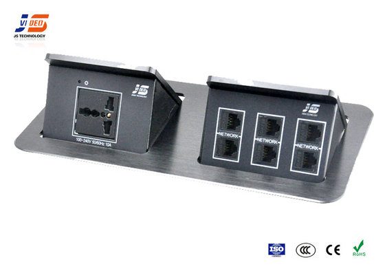 Le bureau de bureau de débouché sautent le débouché, prise universelle avec la prise de RJ45 10A
