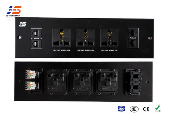 Prise 220V de courant alternatif De coffret de Tableau de conférence d'alliage d'aluminium