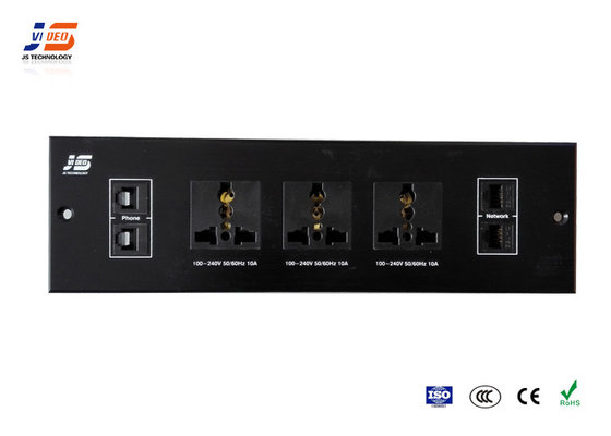 Prise 220V de courant alternatif De coffret de Tableau de conférence d'alliage d'aluminium