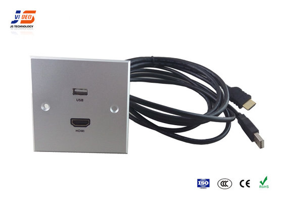 Prise murale universelle multi en aluminium de plat de mur de médias avec des ports d'USB HDMI