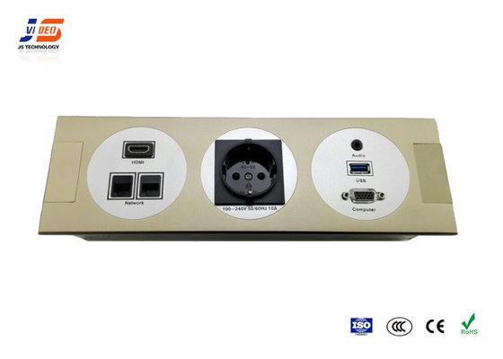 La charge multi du VGA Hdmi pl3.5 Rj45 USB de prise de hub de médias d'hôtel met en communication