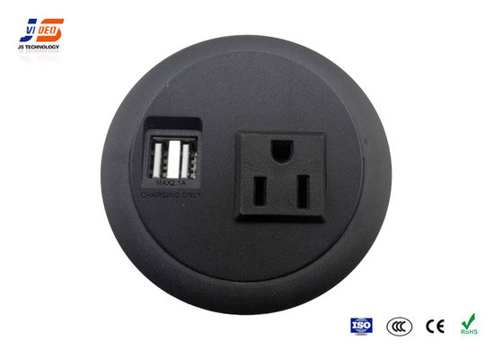 Plastique noir de mini à C.A. USB de boîte de médias d'Usb de dessus de Tableau débouchés de bureau