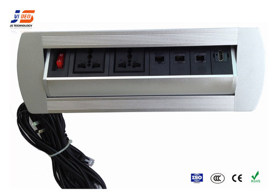 Débouché en aluminium de Tableau de débouché de câble de bureau avec le courant alternatif d'USB VGA