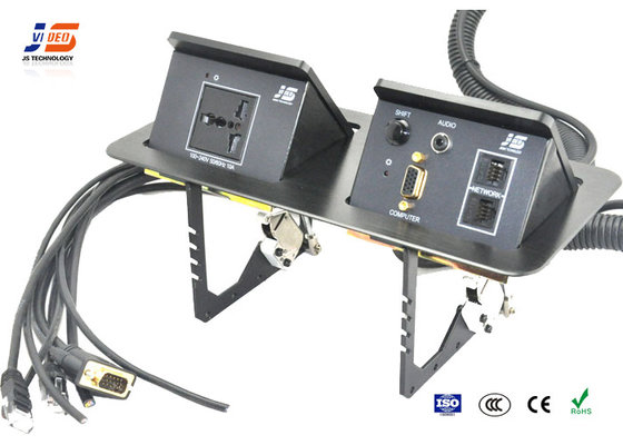 Boîte de table escamotable d'interconnexion, puissance multifonctionnelle + RJ45 + VGA