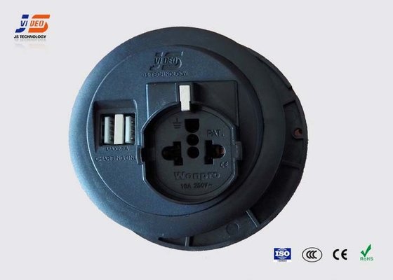 Débouché électrique de bâti de flux de meubles avec le courant alternatif Et le chargeur de deux USB