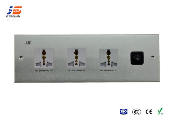 Prise de chargeur de l'aluminium 5V USB pour le dessus de table de conférence/fixé au mur argentés