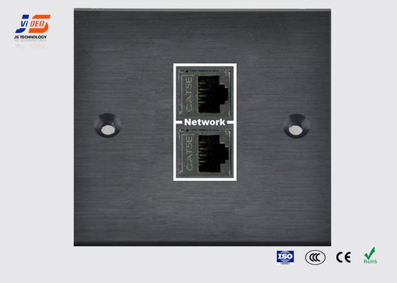 Prise fixée au mur de mur du réseau RJ45/RJ11 visuel audio de plat