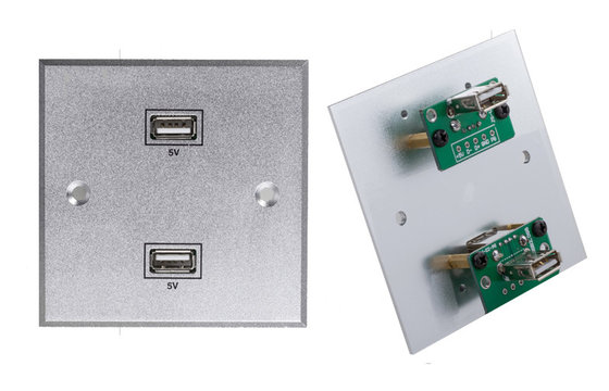 Argento/scatola interconnessione del nero, piastra frontale dello sbocco di parete con il porto della TV