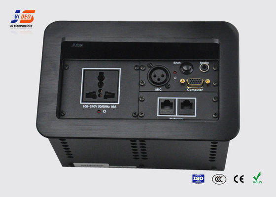 Prise de table de coffret de salles de bureau avec le courant alternatif, HD VGA RJ45