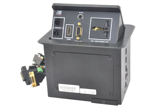 Boîte de table d'interconnexion de prise de Tableau de bureau, HDMI 3,5 millimètres d'audio VGA