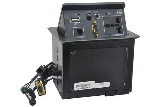 Boîte de table d'interconnexion de prise allemande, ports de bureau d'USB VGA RCA de prise