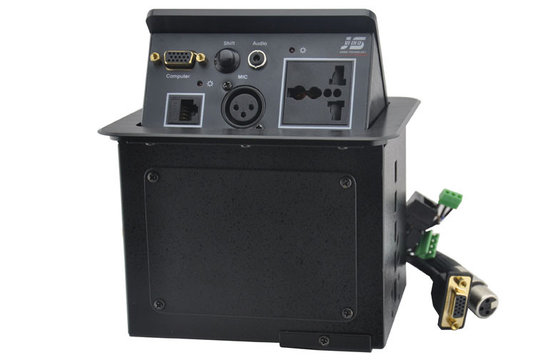 Le bureau sautent la boîte de table d'interconnexion de prise avec la puissance RJ45 XLR