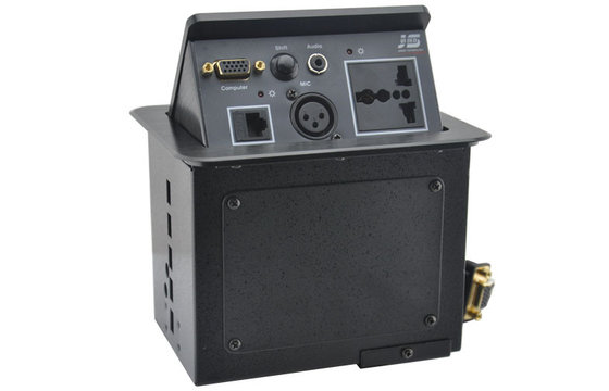 Le bureau sautent la boîte de table d'interconnexion de prise avec la puissance RJ45 XLR