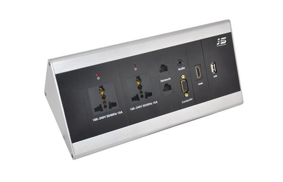 Coffret de multimédia de bâti de bord pour le Tableau de conférence, puissance universelle