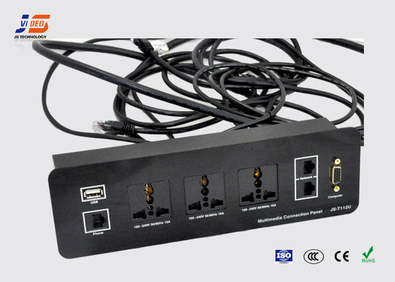 Coffret de multimédia de pièce de bureau, 3 débouché du × RJ45 Undertable de la puissance 4 de ×