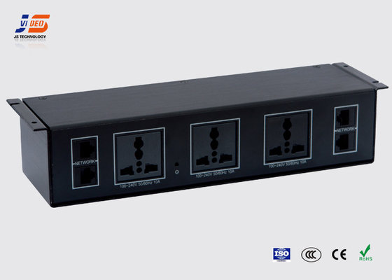 Coffret de multimédia de pièce de bureau, 3 débouché du × RJ45 Undertable de la puissance 4 de ×