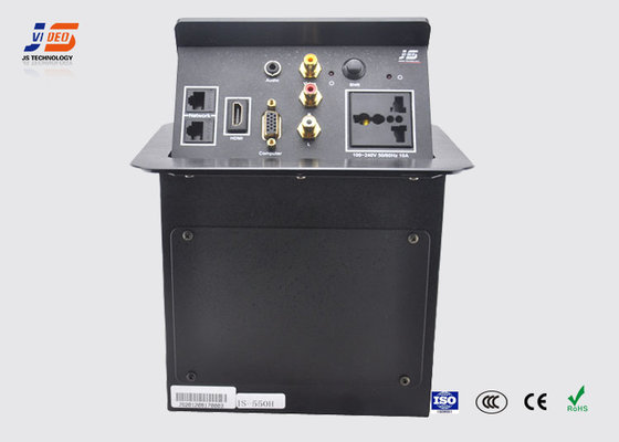 Audio de table d'Electric Power HDMI VGA RJ45 3.5mm de boîte d'interconnexion de bureau