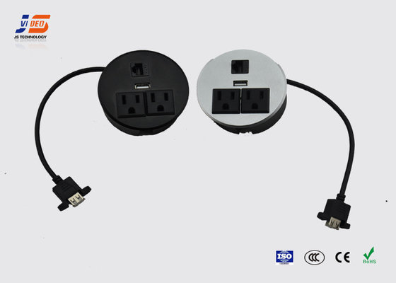 Ports USB de courant de prise de bureau du réseau Cat.5/Cat.6 de bureau de prise