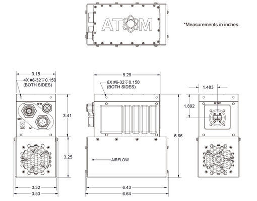 ATOMB 40w Ku Band Block Upconverter For Satellite Communication supplier