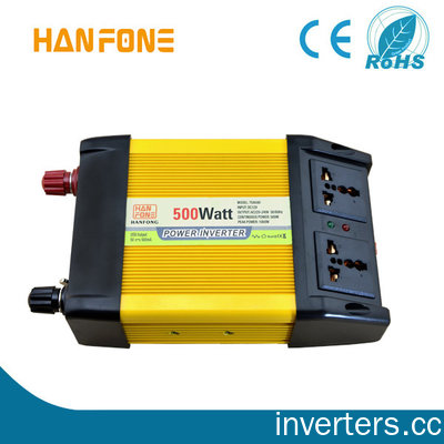 HANFONG 500W DC 12V/24V to AC 115V/230V Modified Sine Wave car power inverter with 2 USB port automotive supplier