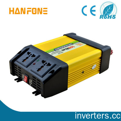 HANFONG 500W DC 12V/24V to AC 115V/230V Modified Sine Wave car power inverter with 2 USB port automotive supplier