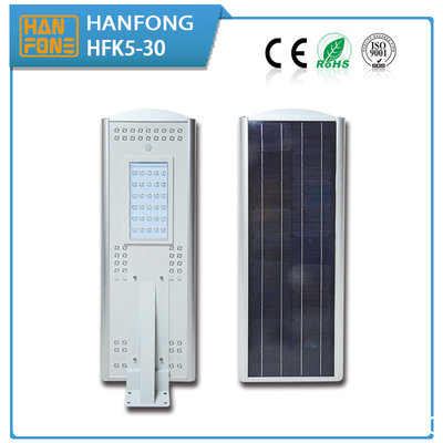 All in one Solar street lights manufactory LED power light30w12v24Ah CE/ROHS/ISO9001 aluminium alloy China manufactory supplier